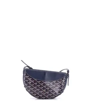 Goyard Hirondelle Shoulder Bag Coated Canvas And Leather - Blue