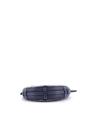 Goyard Hirondelle Shoulder Bag Coated Canvas And Leather - Blue
