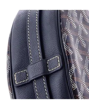 Goyard Hirondelle Shoulder Bag Coated Canvas And Leather - Blue