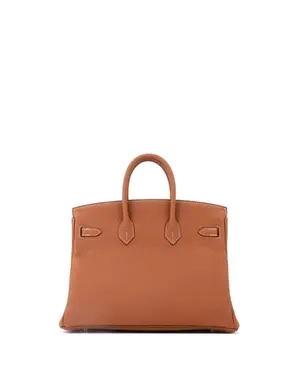Hermès Birkin 25 Handbag Brown Togo With Palladium Hardware - Gold