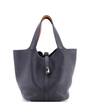 Hermès Gm Eclat Picotin Lock Bag Clemence - Black