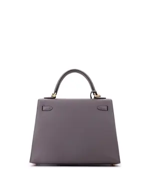 Hermès Kelly 25 Handbag Grey Epsom With Gold Hardware - Gris Meyer