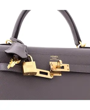 Hermès Kelly 25 Handbag Grey Epsom With Gold Hardware - Gris Meyer