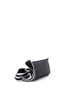 Hermès Videpoches Bag With Multicolor Strap Togo - Black