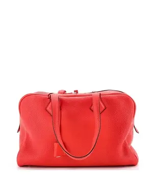 Hermès 35 Victoria Ii Bag Clemence - Red