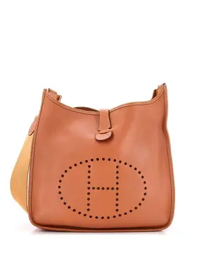 Hermès Pm Evelyne Bag Gen I Courchevel Brown