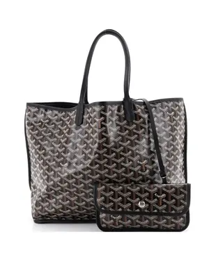 Goyard Pm Anjou Reversible Tote Coated Canvas - Black