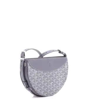 Goyard Hirondelle Shoulder Bag Coated Canvas And Leather - Gray