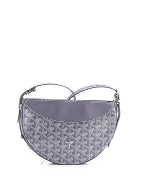 Goyard Hirondelle Shoulder Bag Coated Canvas And Leather - Gray