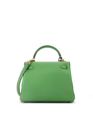 Hermès Kelly 25 Handbag Green Togo With Gold Hardware - Vert Yucca