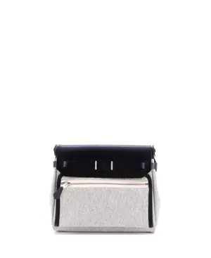 Hermès 20 Herbag Zip Toile And Leather - Black
