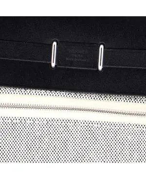 Hermès 20 Herbag Zip Toile And Leather - Black