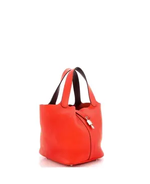 Hermès Mm Picotin Lock Bag Clemence - Orange