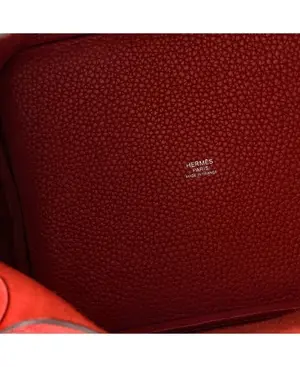 Hermès Mm Picotin Lock Bag Clemence - Red