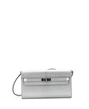 Hermès Kelly To Go Wallet Chevre Chamkilight - Metallic