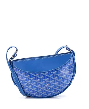 Goyard Hirondelle Shoulder Bag Coated Canvas And Leather Blue
