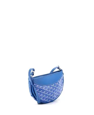 Goyard Hirondelle Shoulder Bag Coated Canvas And Leather - Blue