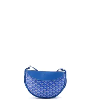 Goyard Hirondelle Shoulder Bag Coated Canvas And Leather - Blue