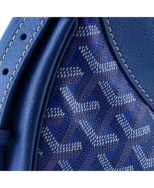 Goyard Hirondelle Shoulder Bag Coated Canvas And Leather - Blue