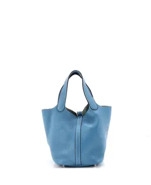 Hermès Pm Picotin Bag Clemence - Blue