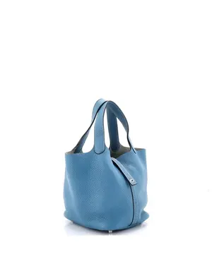 Hermès Pm Picotin Bag Clemence - Blue