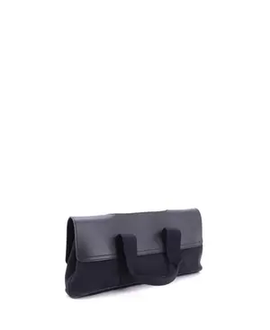 Hermès Pm Valparaiso East West Bag Toile And Leather - Black