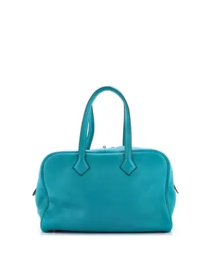Hermès 35 Victoria Ii Bag Clemence - Blue