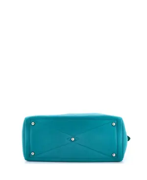Hermès 35 Victoria Ii Bag Clemence - Blue