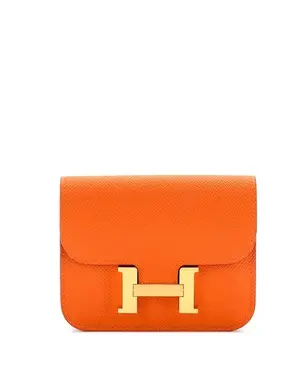 Hermès Constance Slim Wallet Epsom - Orange