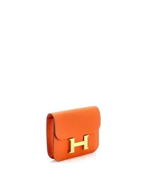 Hermès Constance Slim Wallet Epsom - Orange