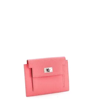 Hermès Kelly Pocket Compact Wallet Chevre Mysore - Pink