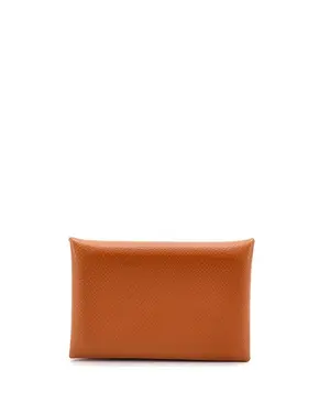 Hermès Calvi Card Holder Epsom - Brown