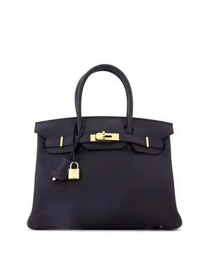 Hermès Birkin 30 Handbag Black Togo With Gold Hardware - Noir