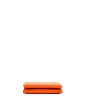 Hermès Calvi Duo Card Holder Epsom - Orange