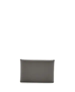 Hermès Calvi Duo Card Holder Evercolor - Gray