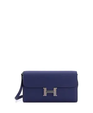 Hermès Constance To Go Wallet Epsom - Blue