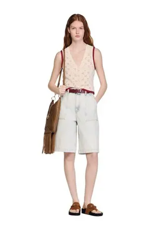 Sandro Crochet-style Cardigan