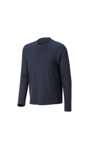 STRAUSS Performance Long Sleeve Crewneck T-shirt - Nero Blue