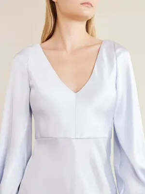 Gabriela Hearst Peyton Cut-out Satin Silk Maxi Dress