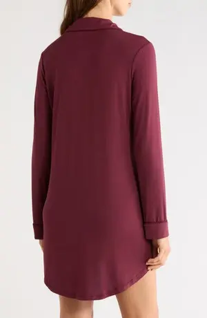 Nordstrom Moonlight Eco Nightshirt - Burgundy Royale