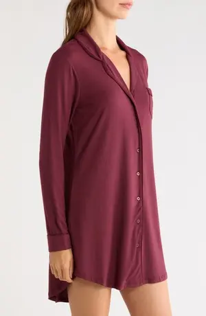 Nordstrom Moonlight Eco Nightshirt - Burgundy Royale