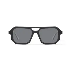 FRENCH KIWIS EYEWEAR Angelo Aviator Sunglasses - Black