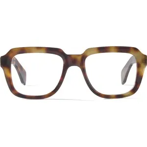 FRENCH KIWIS EYEWEAR Reuben Square Frame Blue Light Glasses - Brown/tortoise