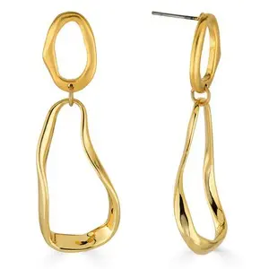 LONI PAUL JEWELRY Organic Shape Drop Earrings - Gold