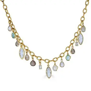 LONI PAUL JEWELRY Single Strand Gemstone Charm Necklace