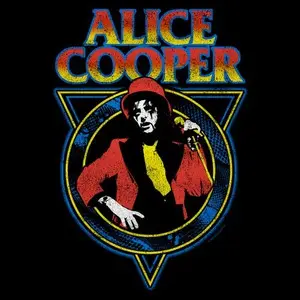 ALICE COOPER Retro Snakeskin Logo Graphic T-shirt
