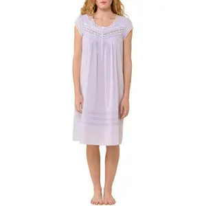 Eileen West Lace Detail Waltz Nightgown - Lavender