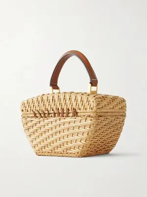 Cult Gaia Tyla Mini Raffia Tote - Neutrals