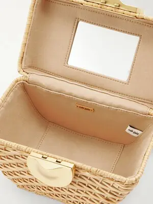 Cult Gaia Tyla Mini Raffia Tote - Neutrals