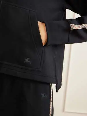 Burberry Harper Checked Cotton-jersey Zip-up Hoodie